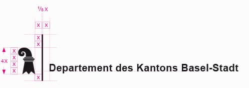 Aufbau des Kantonslogos Basel-Stadt | Kanton Basel-Stadt
