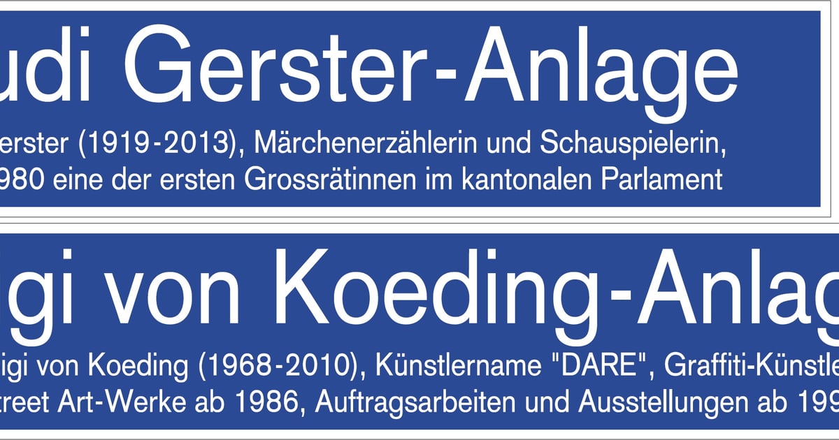 Zwei Basler Anlagen nach Sigi von Koeding und Trudi Gerster benannt ...